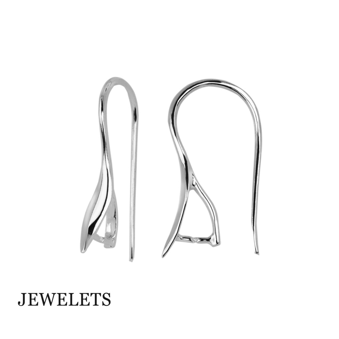 Sterling 925 Silver Ear Hook Pair, Earring Pinch Hook, Gemstone or ...