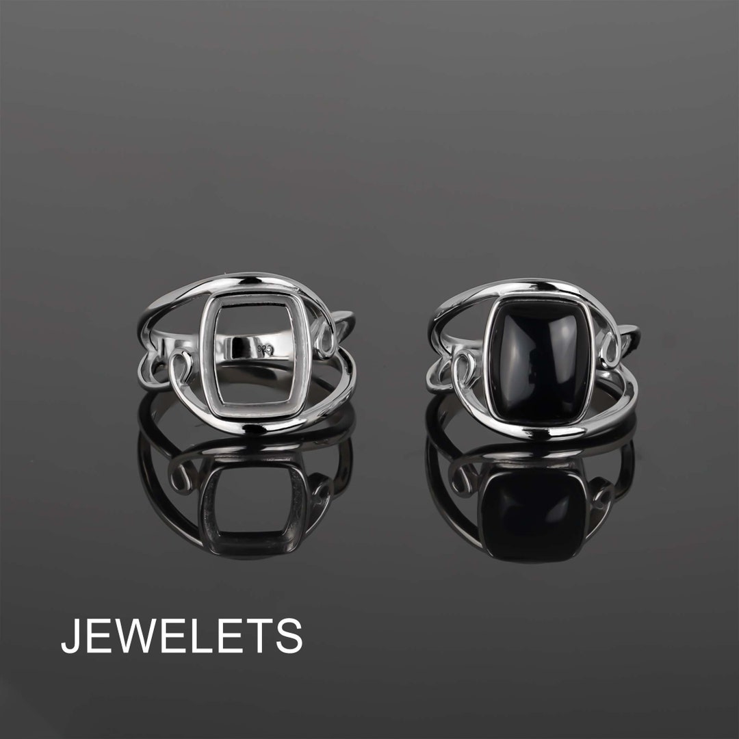 Solid Silver Ring Blank 10x12,4mm, Sterling Silver Blanks, Satatement ...