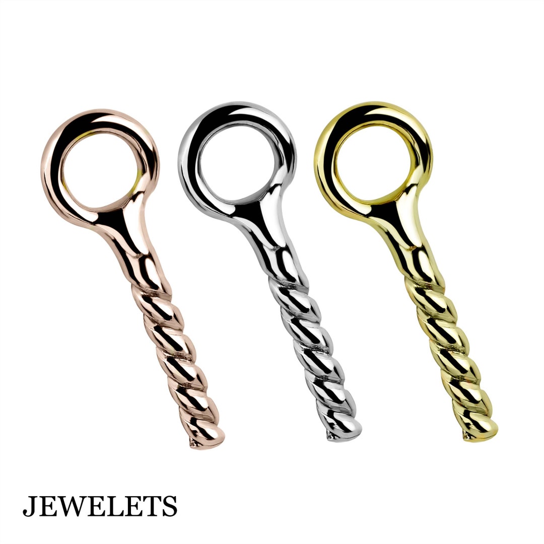 14K Gold Screw Pin Bail: Pearl Pendant & Earring Jewelry Making - Etsy