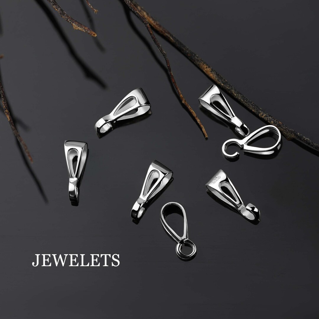 Silver Pendant Bail DIY and Repair Jewelry, 11mm Height, 3.6mm Width - Etsy