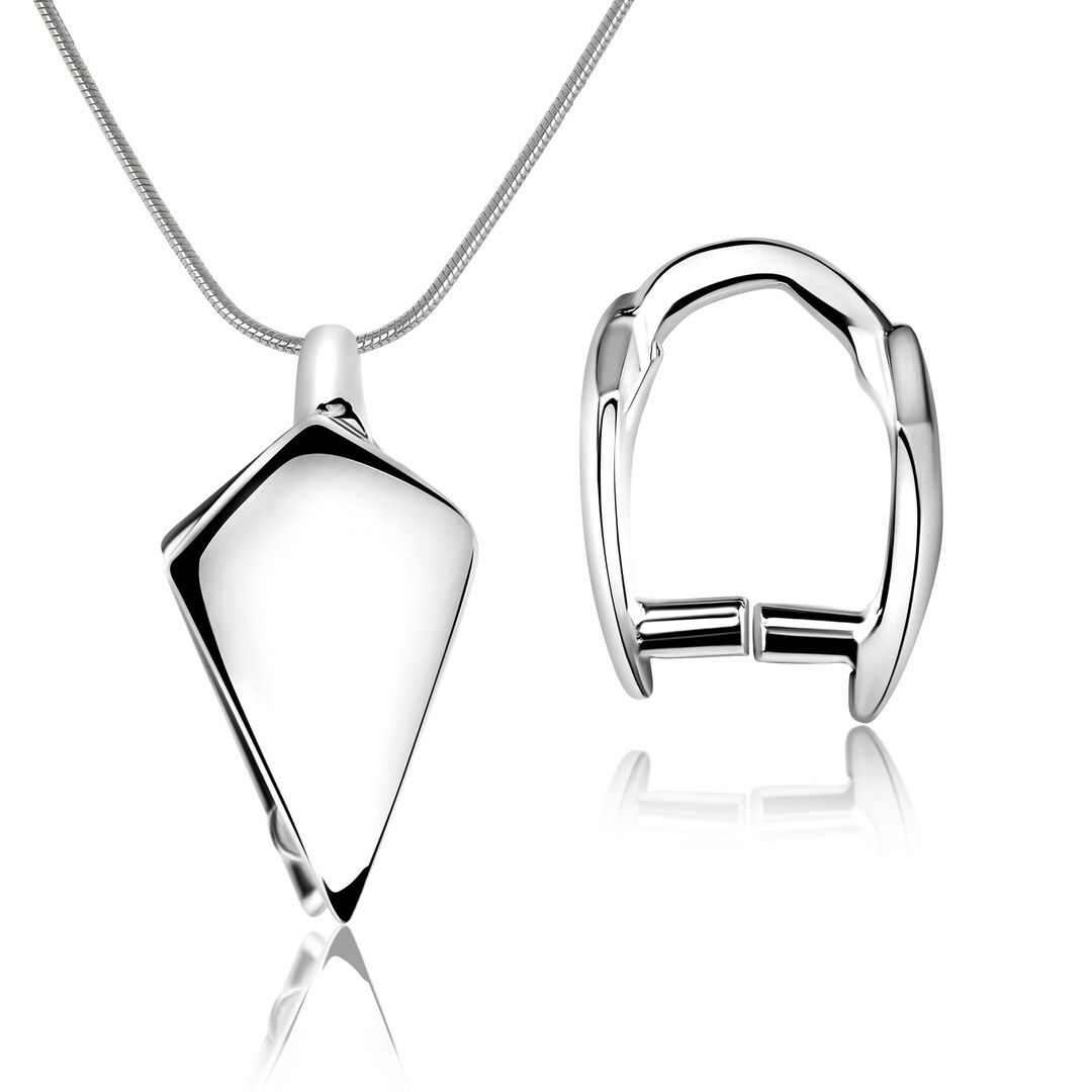 Sterling Silver Pendant Pinch Bail – DIY Jewelry Connector for Pendants ...