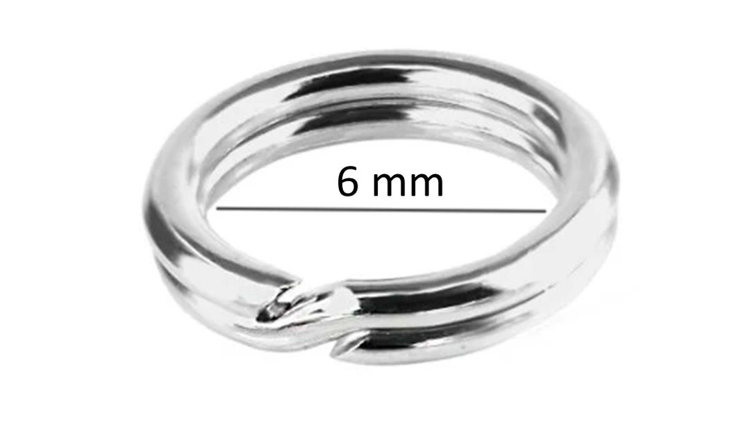 Connecting Spring Ring, 925 Silver, Double Split Ring, Spring Ring 6 Mm ...