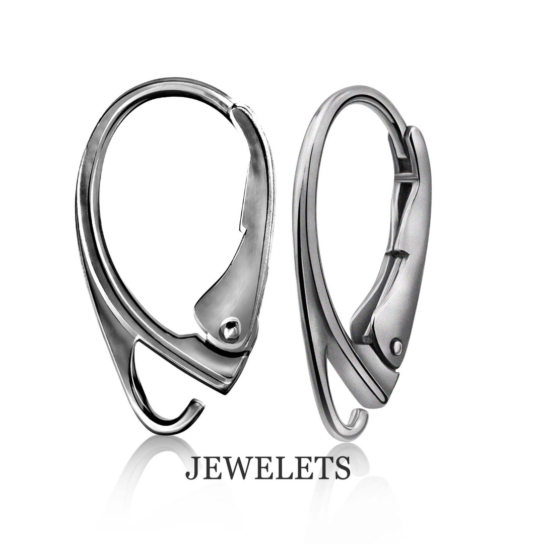 Sterling Silver 925 Leverback Earring Findings – Black Patina Finish ...