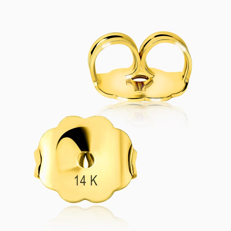 14K Gold Earring Backs: 6mm Friction Nut Earring Stoppers - Etsy