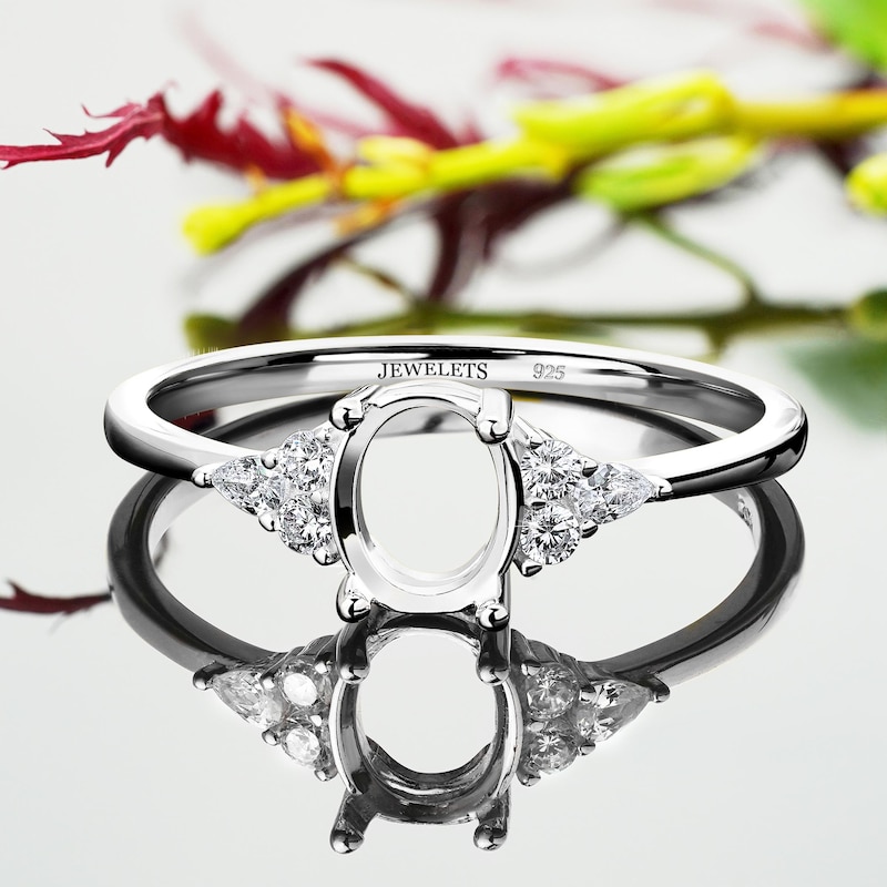 Ring Setting for 4 Stones - Etsy