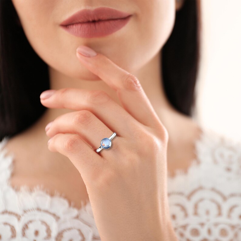 Sterling Silver 8 Mm Bezel Cup Ring Blank | Setting Cabochon and ...