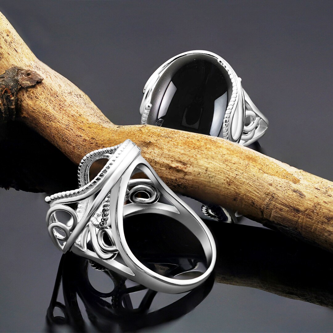 925 Silver Ring Blank 15x20 Mm DIY Bezel Setting Fine Jewelry Mountings ...