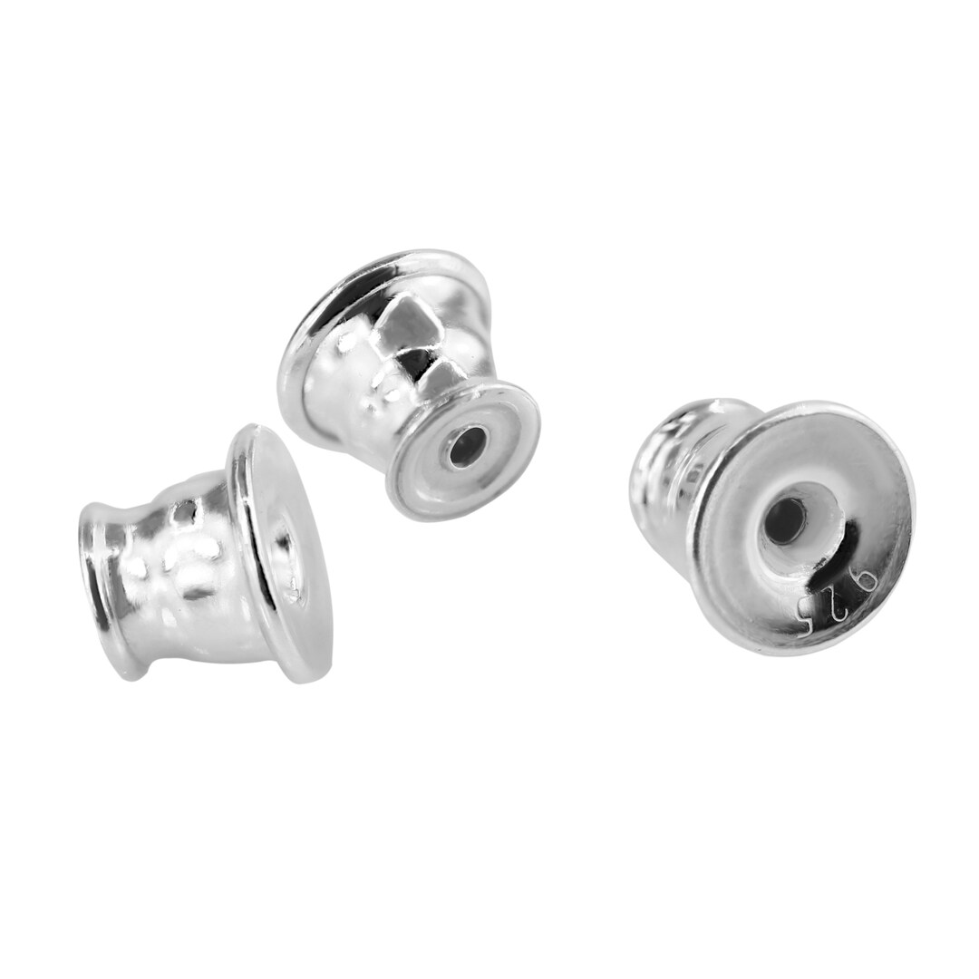 925 Silver Earring Stopper Silicon, Ear Nuts, Ear Wire Backs - Etsy