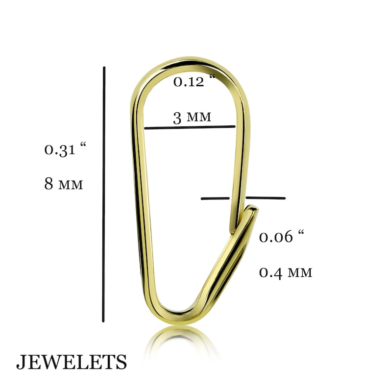 14K Solid Gold Bail, Gold Pendant Closure, - Etsy