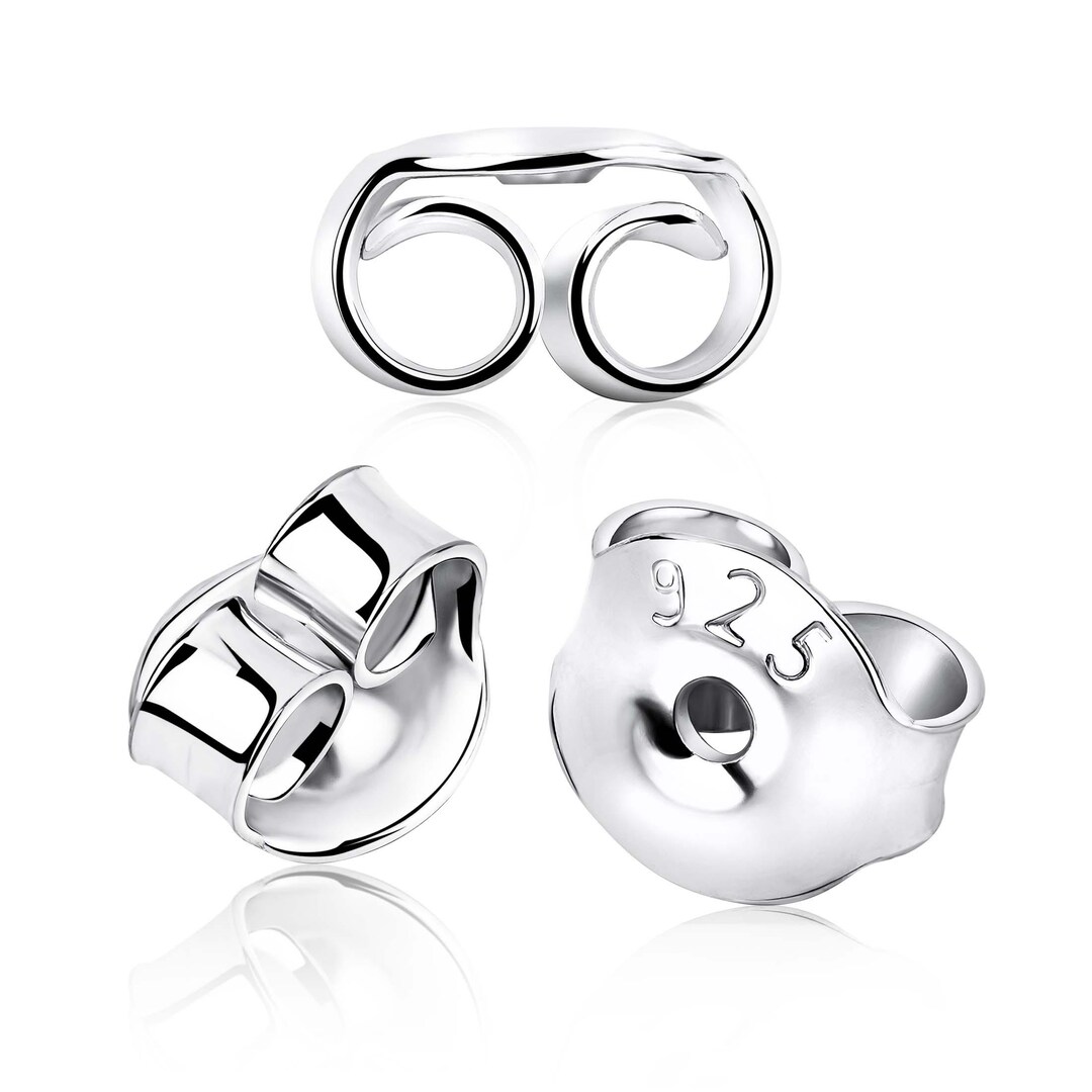 Sterling Silver Earring Backs: 5mm Friction Stud Clutch (1 Pair) - Etsy