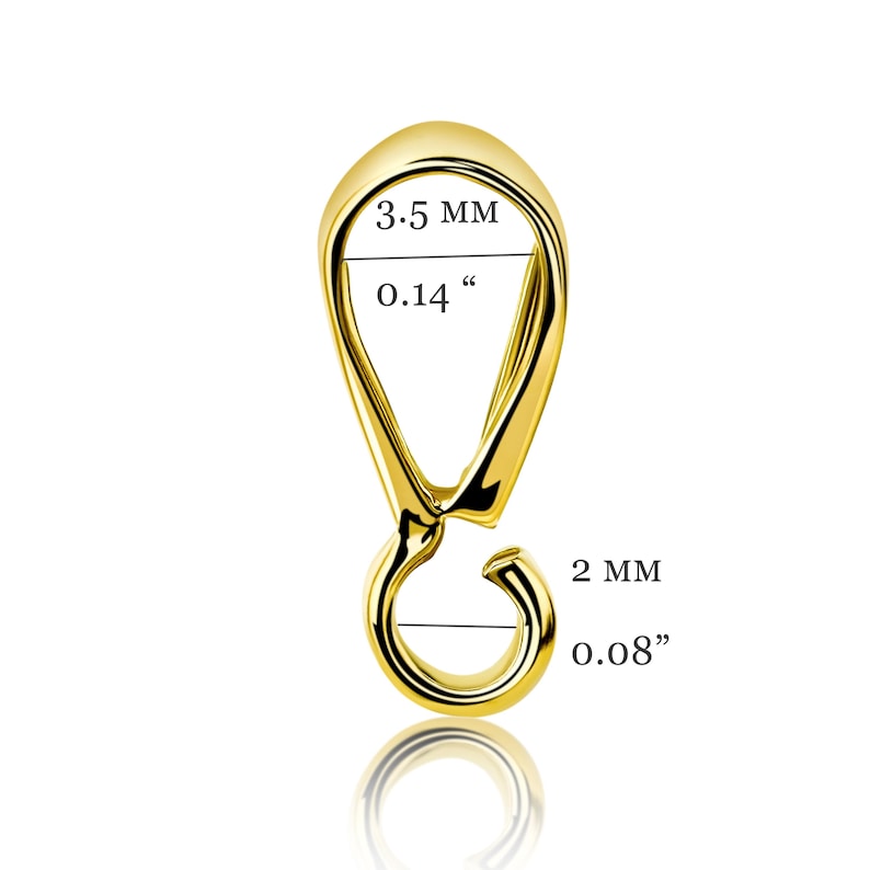 14K Solid Gold Pendant Bail – Jewelry Making & Repair, Charm Holder - Etsy