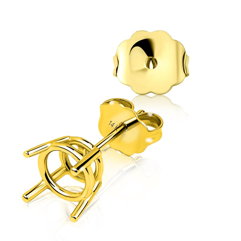 14K Gold Earring Backs: 6mm Friction Nut Earring Stoppers - Etsy