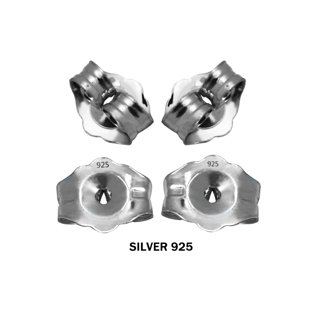 Sterling Silver Ear Nut, Ear Backs, Friction Nut 925 Sterling Silver, 1 ...