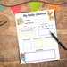 Kids Daily Journal Printable, Kids Activity Pages, Dairy for Children ...