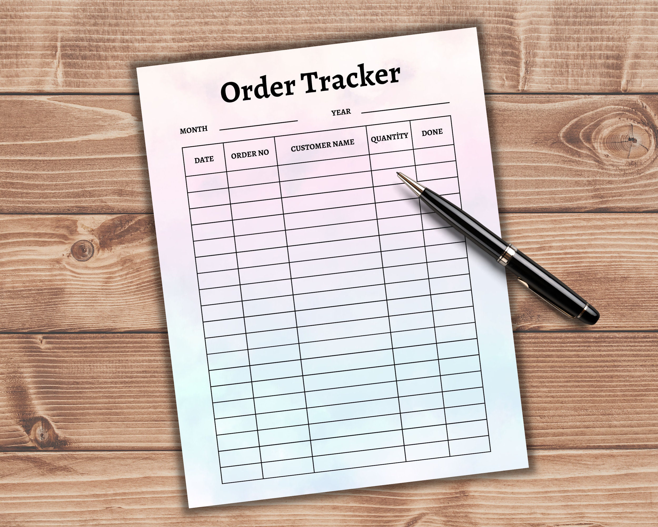Order Tracker, Printable Order Log, Instant Digital Download, US Letter ...