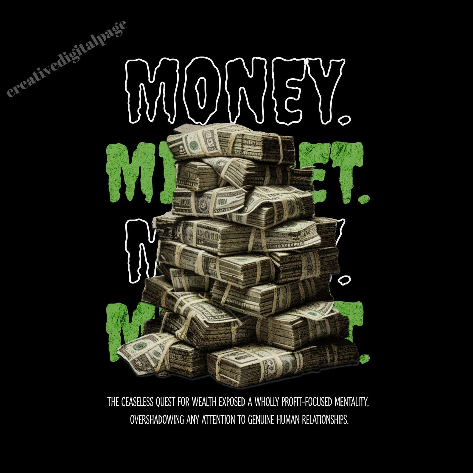 Money Streetwear PNG Bundle – Streetwear Cash Design Bold Urban Digital ...