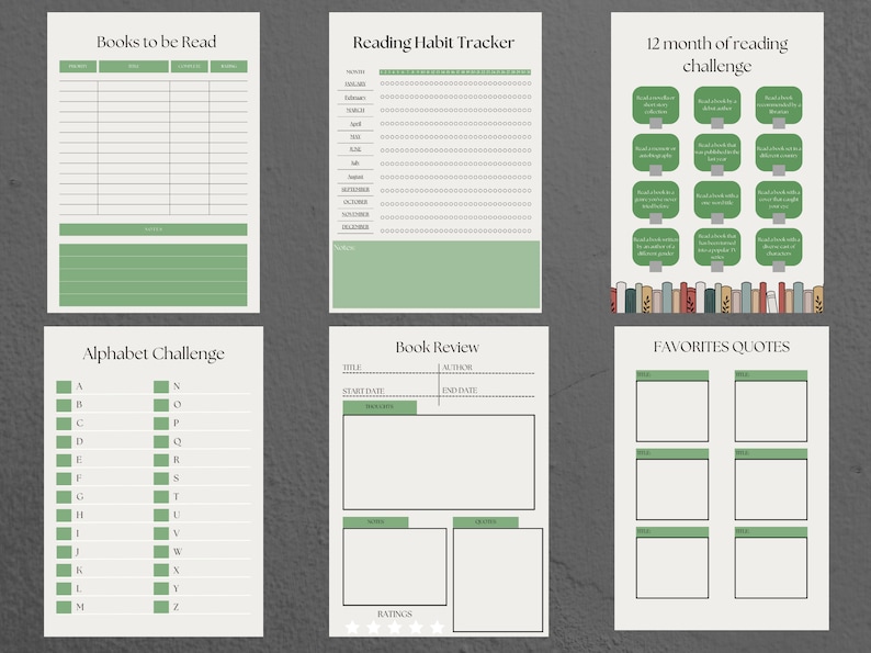 Digital & Printable Book Journal Track Your Reading Adventures 46 Pages ...