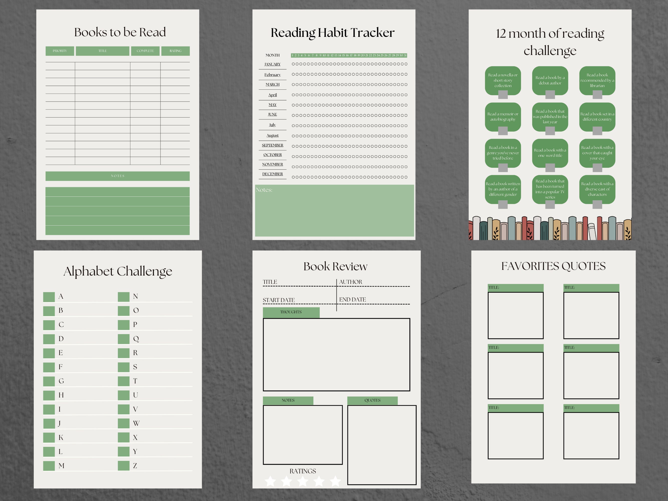 Digital & Printable Book Journal Track Your Reading Adventures 46 Pages ...
