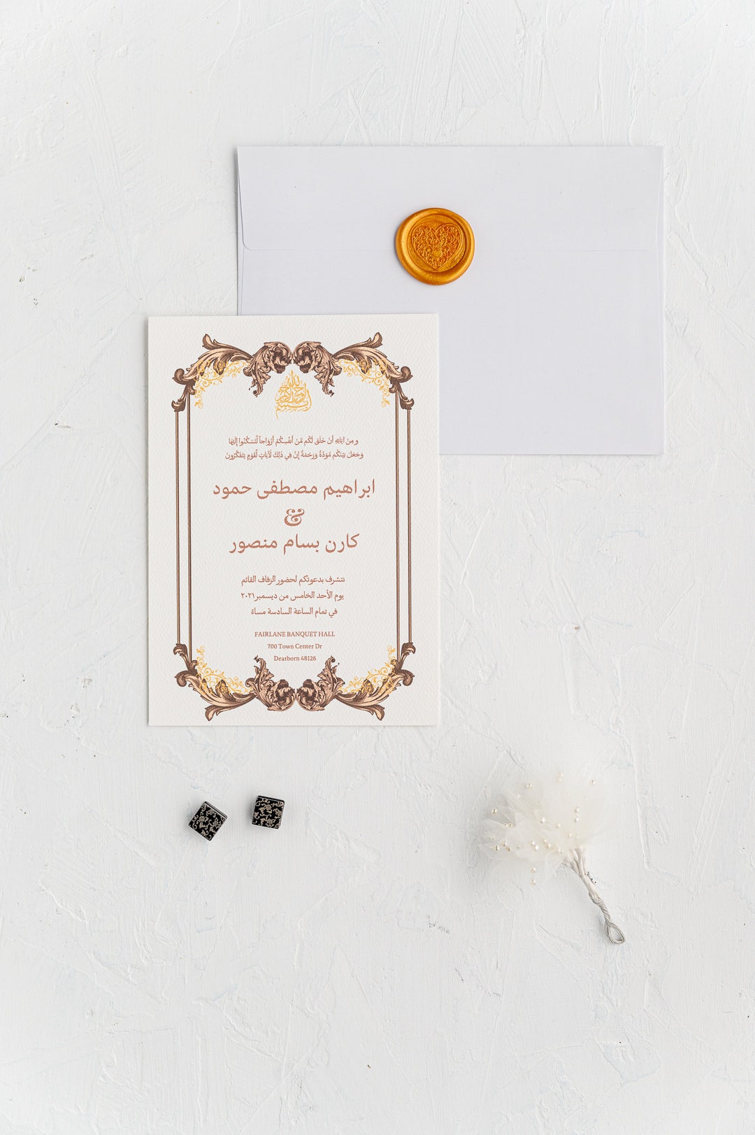 Victorian Frame| Vellum | Gatefold | Wax Seal | Wedding Invitation ...