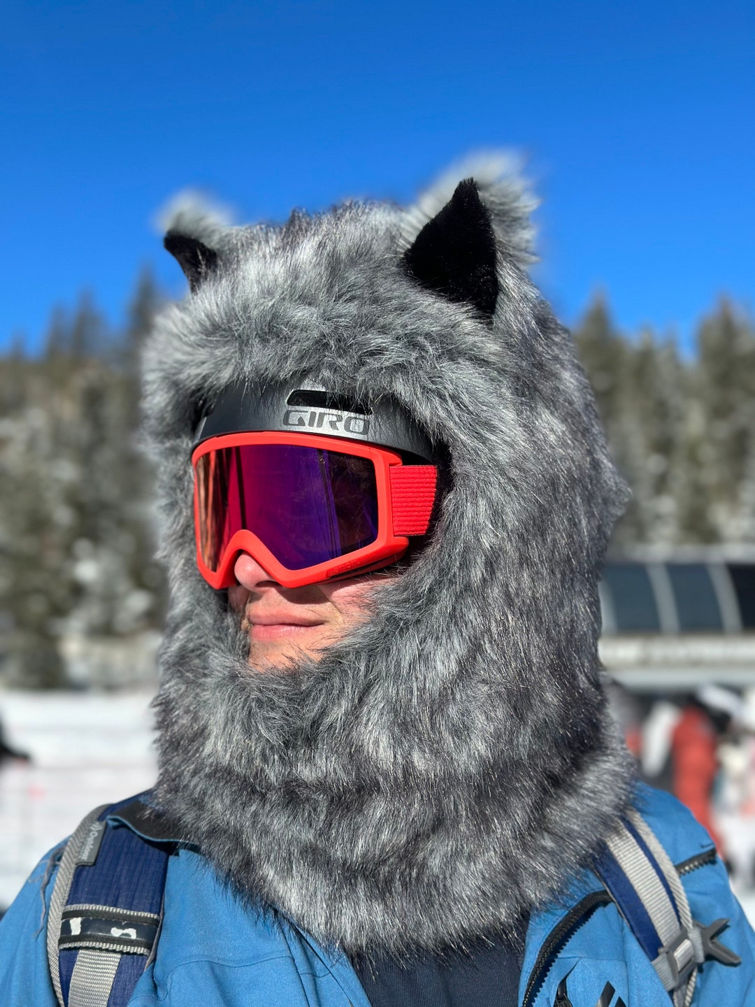 Fur Ski Hood - Yeti - Charcoal Grey - Etsy