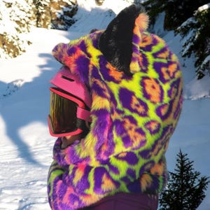 Fur Ski Hood - *KIDS* Leopard - Rainbow - Etsy