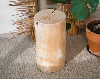 Wood Stump Bedside Table - Etsy