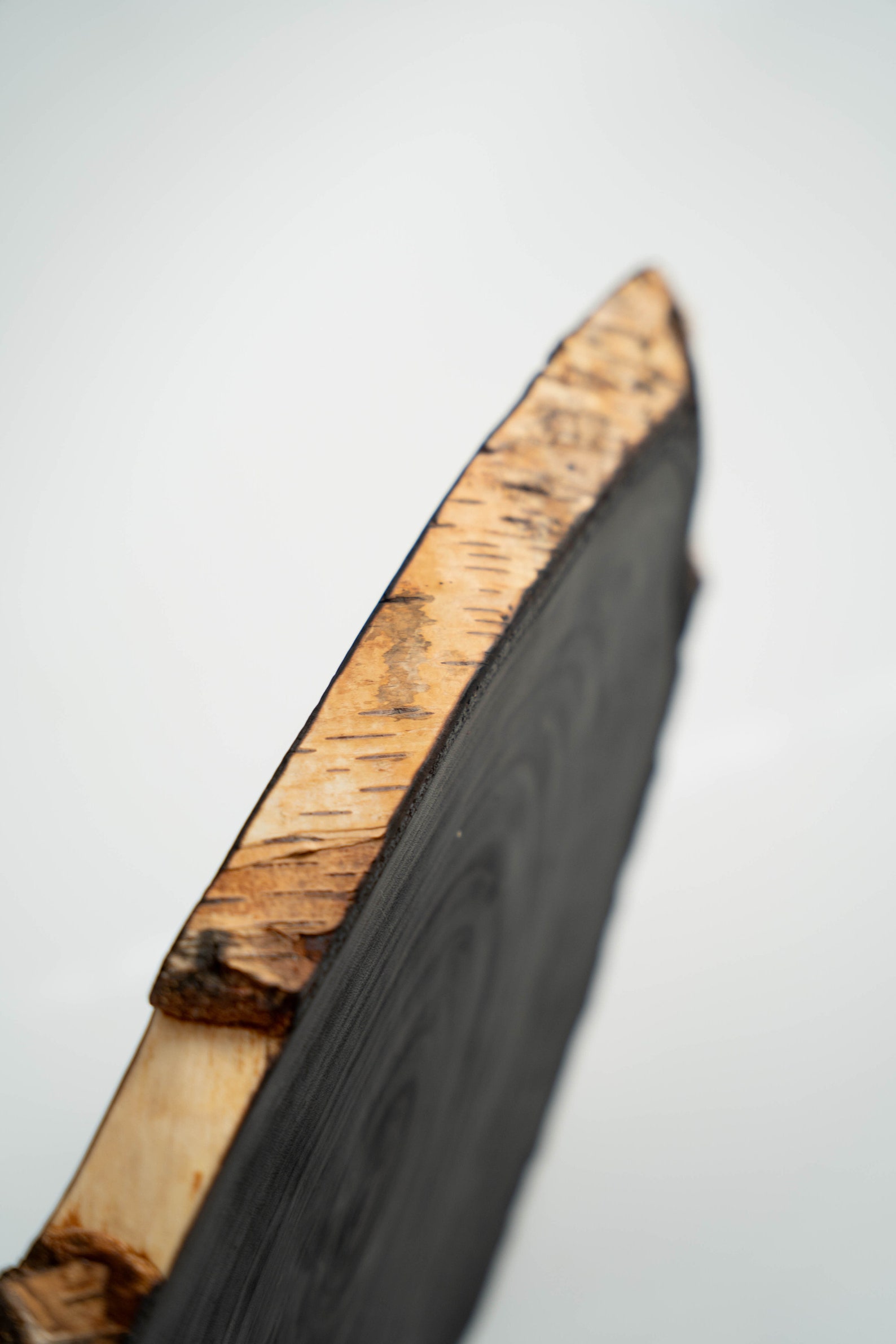 Charred Wood Serving Board. Yakisugi Burnt Wood. Live Edge Birch Wood ...