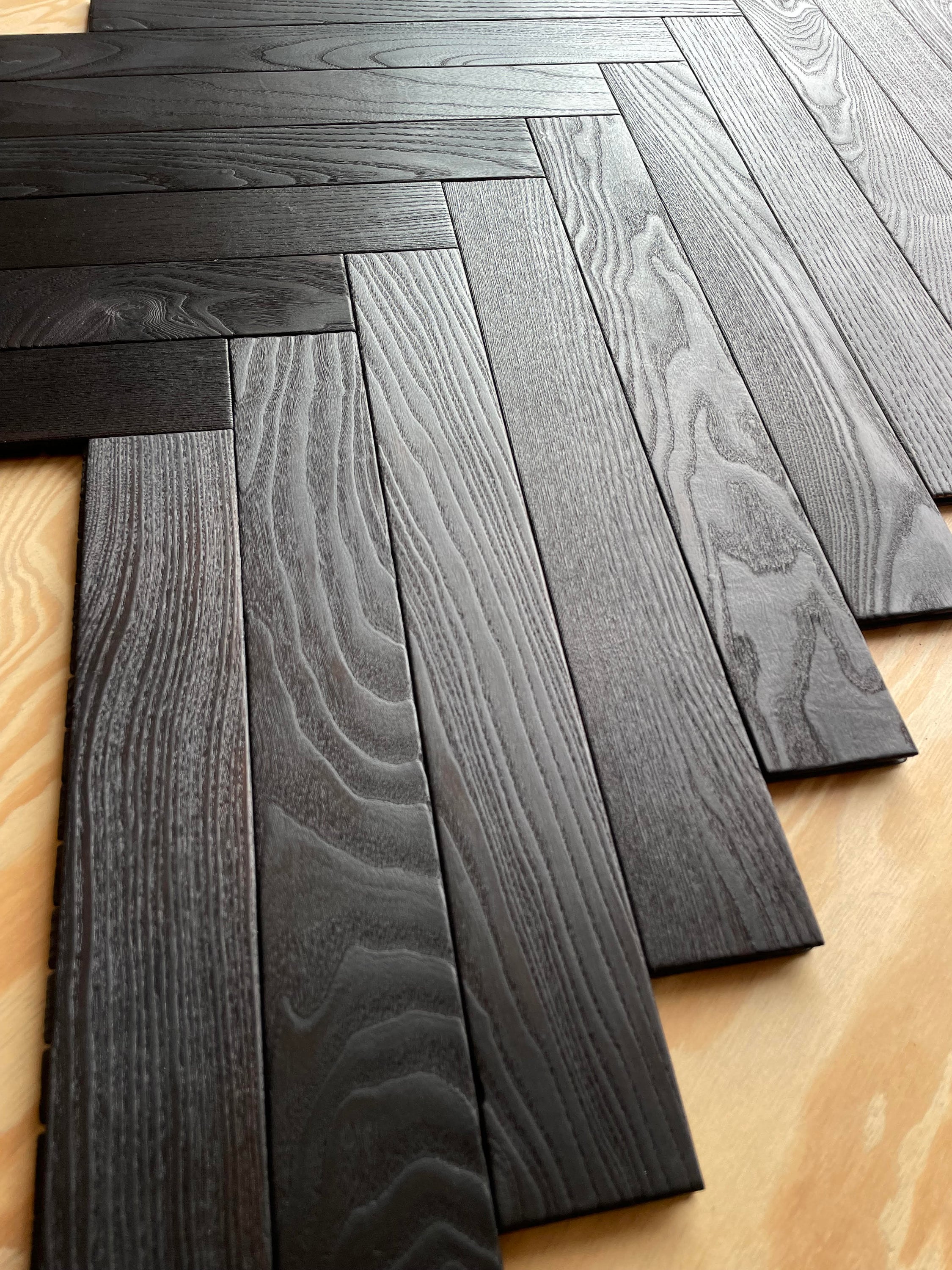 Yakisugi Black Parquet. Patterned Wood Flooring. All Types of Wood and ...