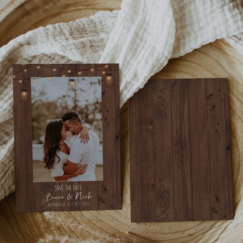 Rustic Wedding Invitation Template INSTANT DOWNLOAD - Etsy