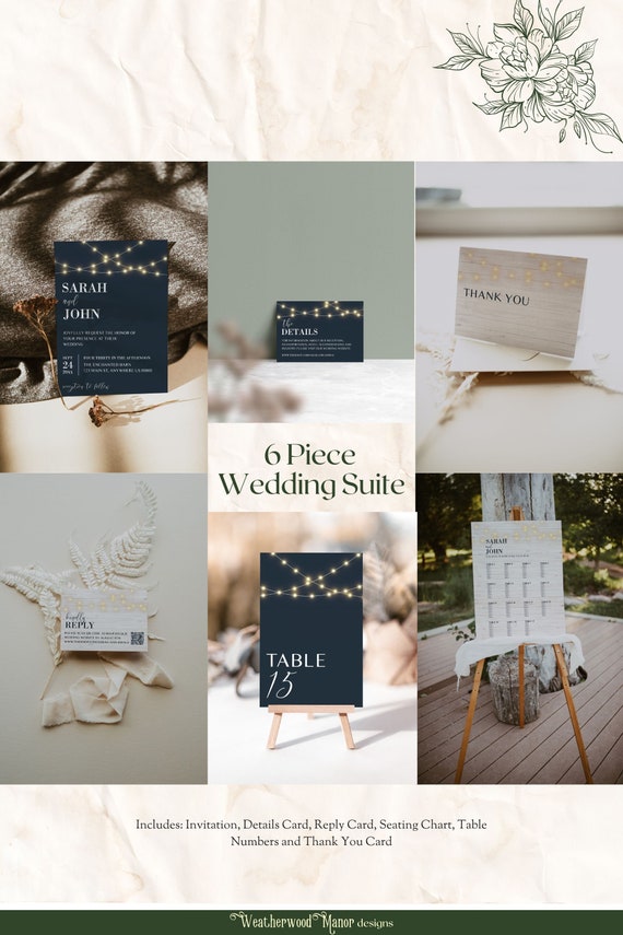 Wedding Template Suite INSTANT DOWNLOAD Editable - Etsy