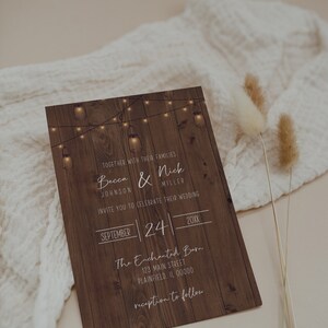 Rustic Wedding Invitation Template INSTANT DOWNLOAD - Etsy