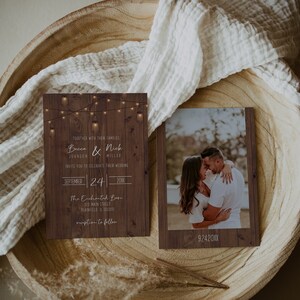 Rustic Wedding Invitation Template INSTANT DOWNLOAD - Etsy