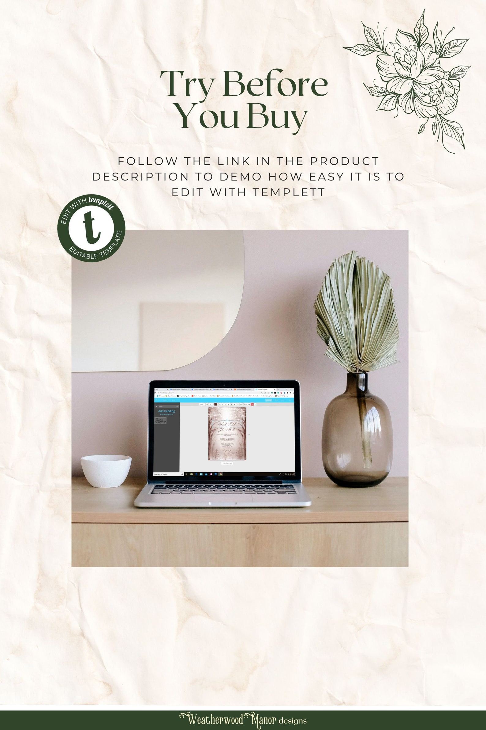 Navy Blue and Lights Wedding Template Instant Download Editable ...