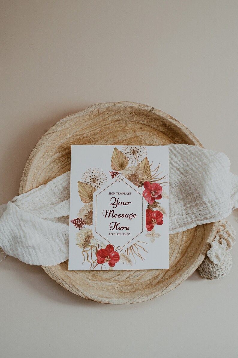 Autumn Wedding Sign Template | Instant Download | Editable Template ...