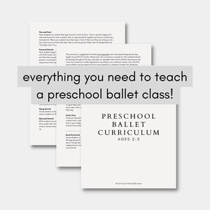 Preschool Ballet Curriculum: Dance Lesson Plan (PDF Download) - Etsy