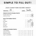Dance Audition Score Sheet | Dance Team Score Sheet | Dance Competition ...