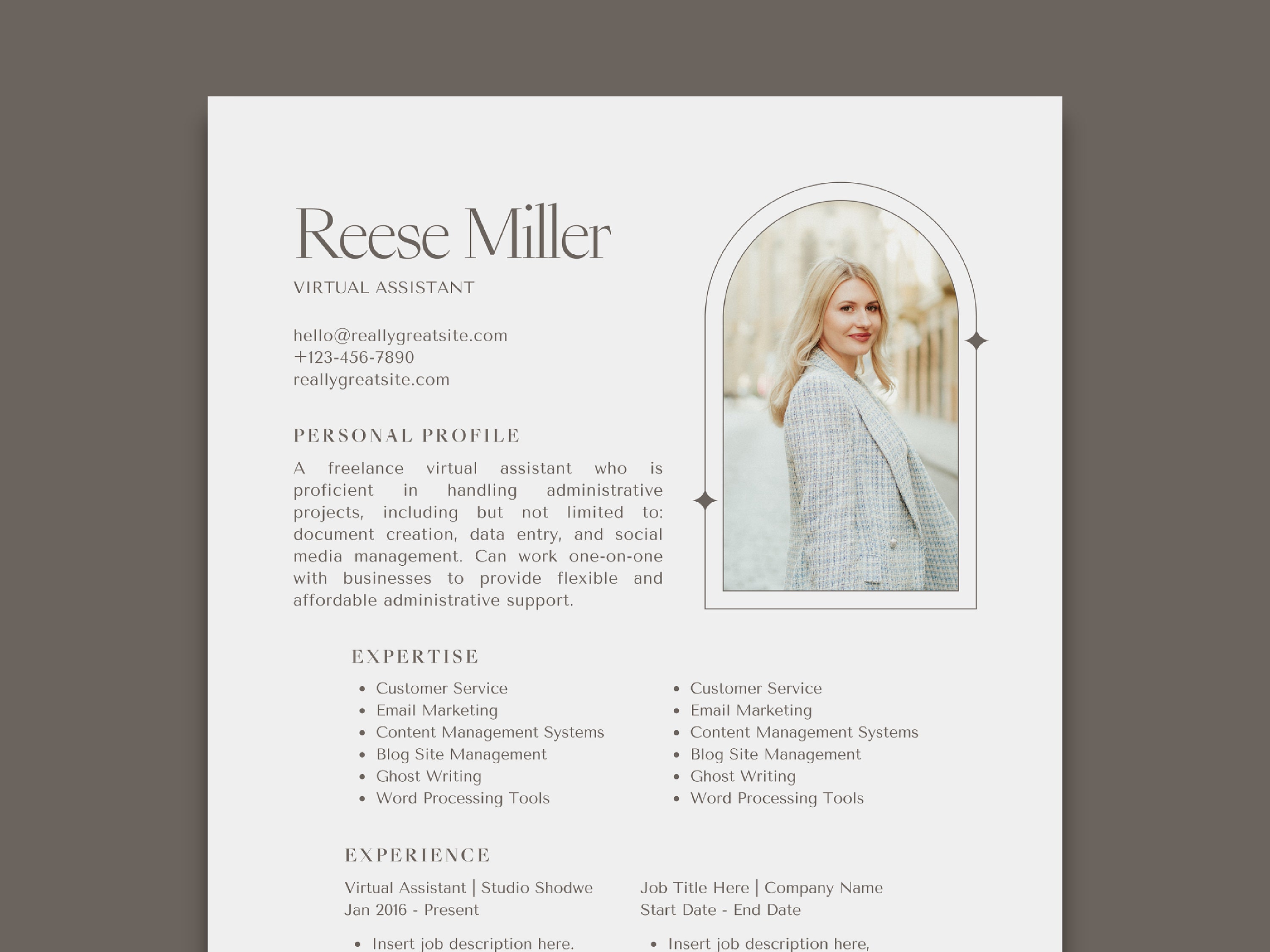 Modern Resume Template for Canva Cover Letter Template - Etsy Australia