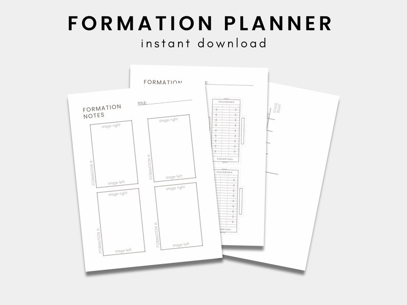 Dance Formations Planning Printable Sheets | Dance Choreography ...