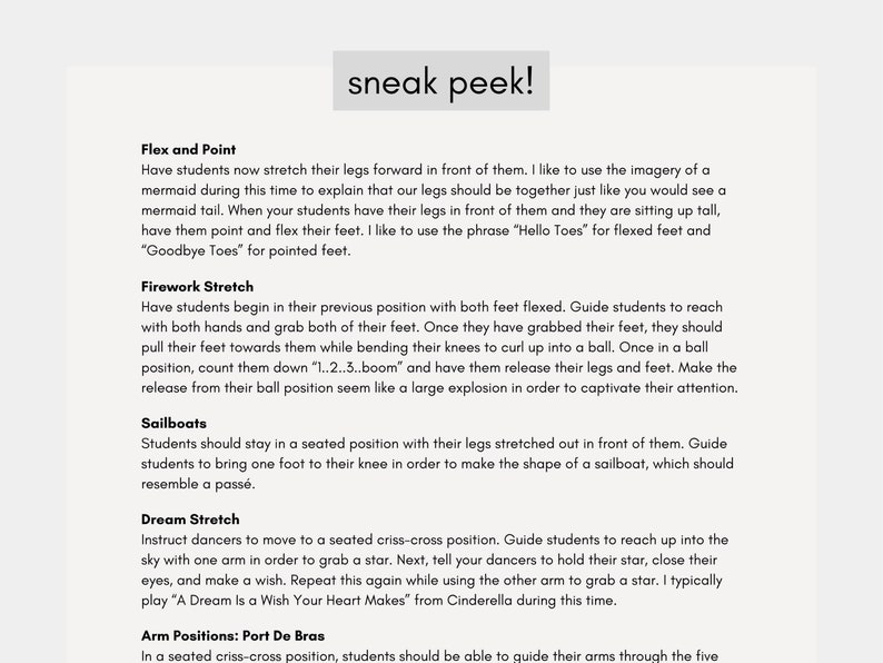 Preschool Ballet Class Lesson Plan | Dance Class Curriculum | How to ...