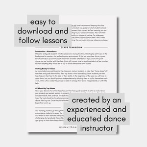 Preschool Tap Class Lesson Plan: Dance Curriculum (PDF) - Etsy