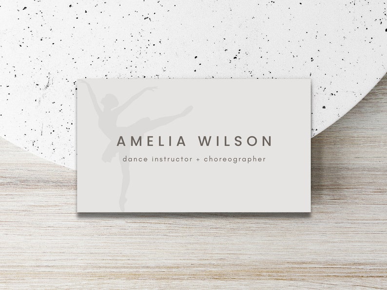 Dance Teacher Business Card Template: Editable Minimalist Design (canva ...