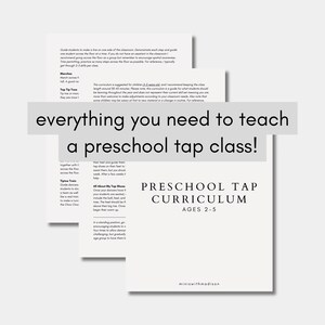 Preschool Tap Class Lesson Plan: Dance Curriculum (PDF) - Etsy