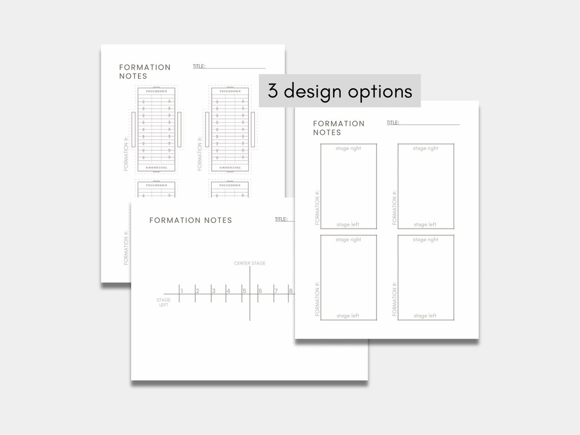 Dance Formations Planning Printable Sheets | Dance Choreography ...
