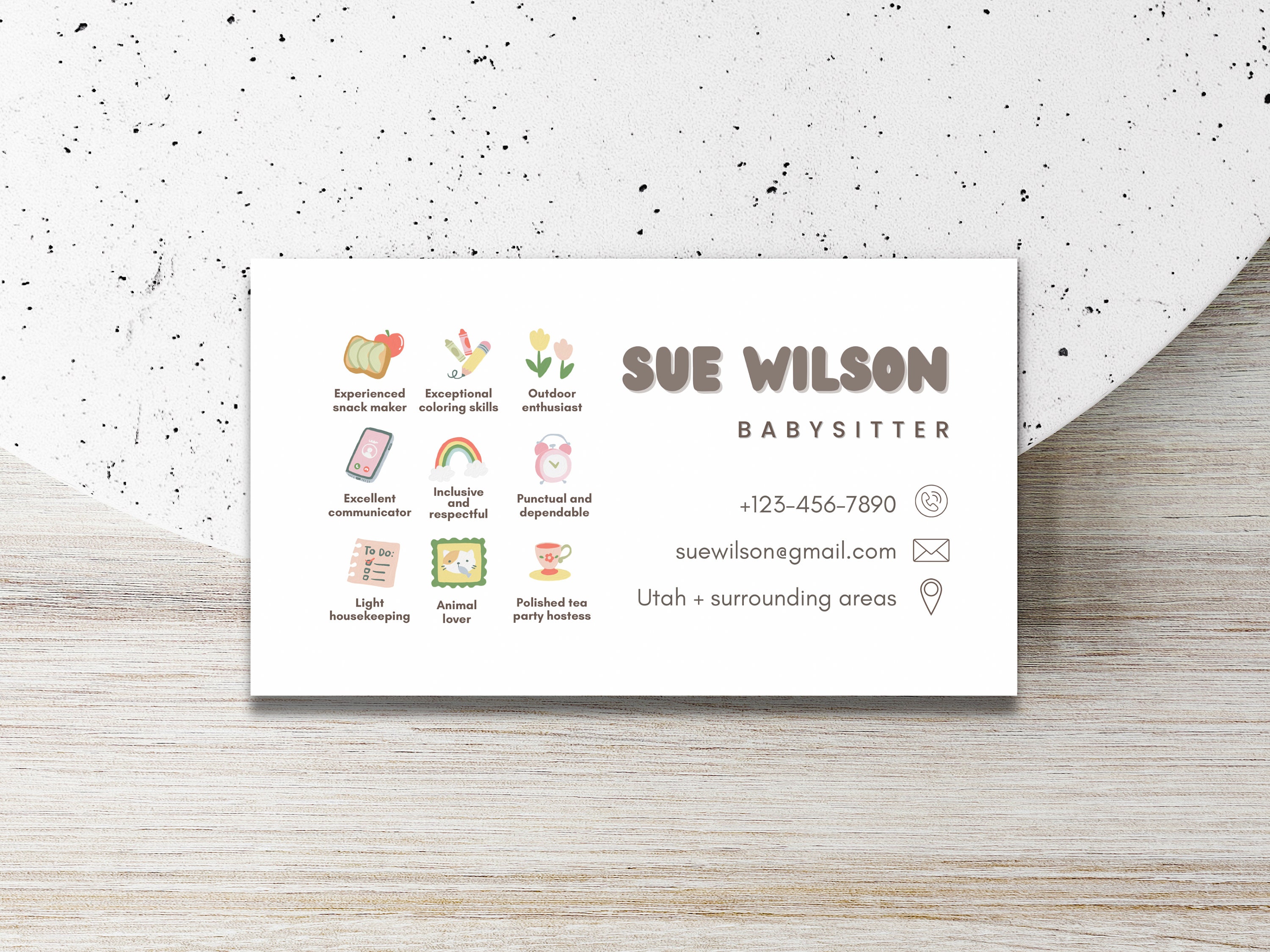 Babysitter Business Card Canva Template: Editable Printable Design - Etsy