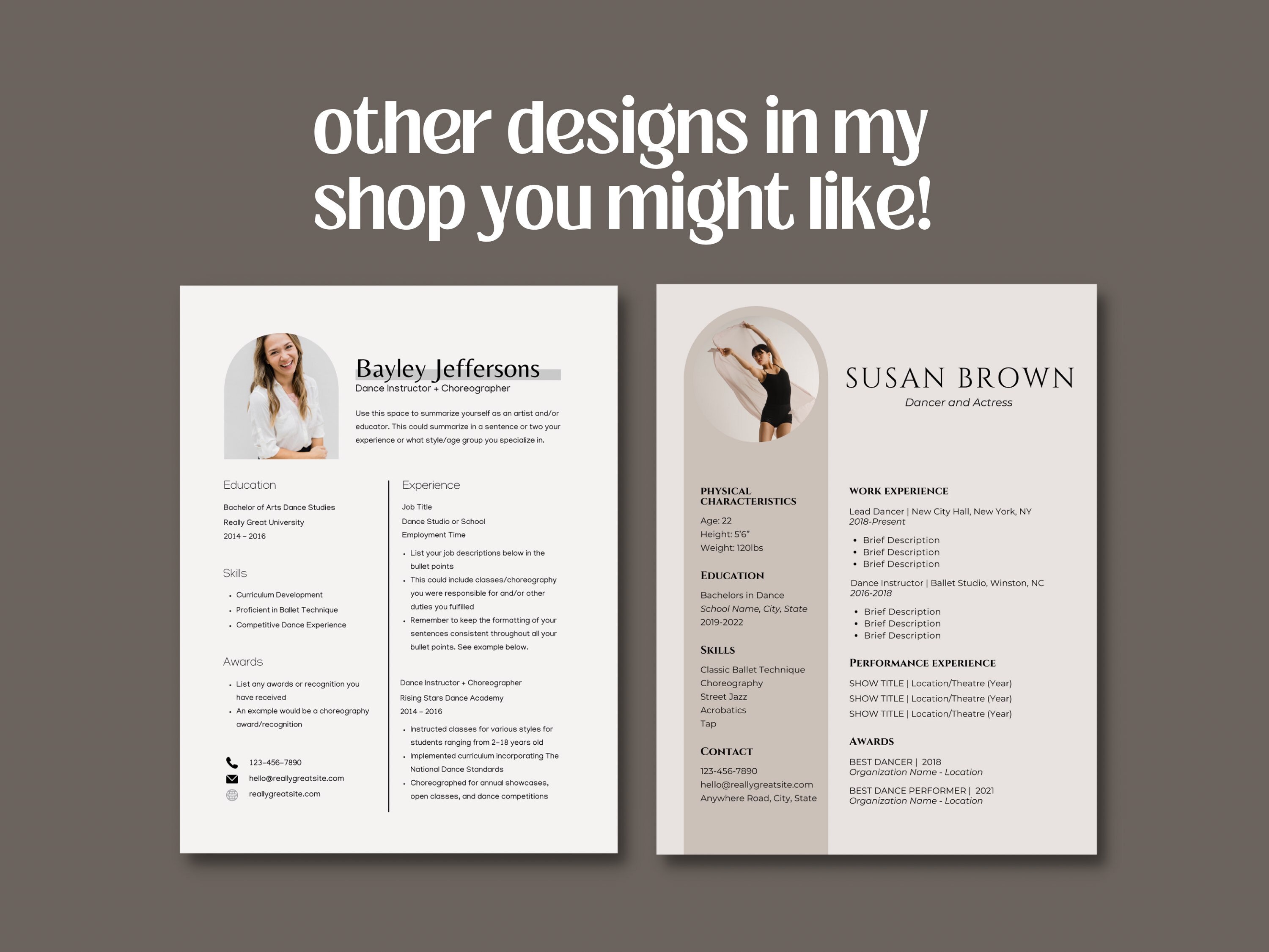 Modern Resume Template for Canva Cover Letter Template - Etsy Australia