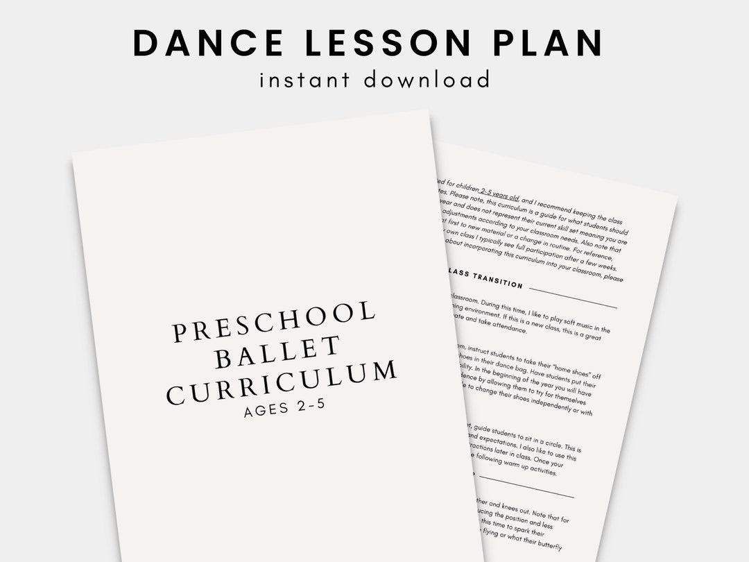 Preschool Ballet Class Lesson Plan | Dance Class Curriculum | How to ...