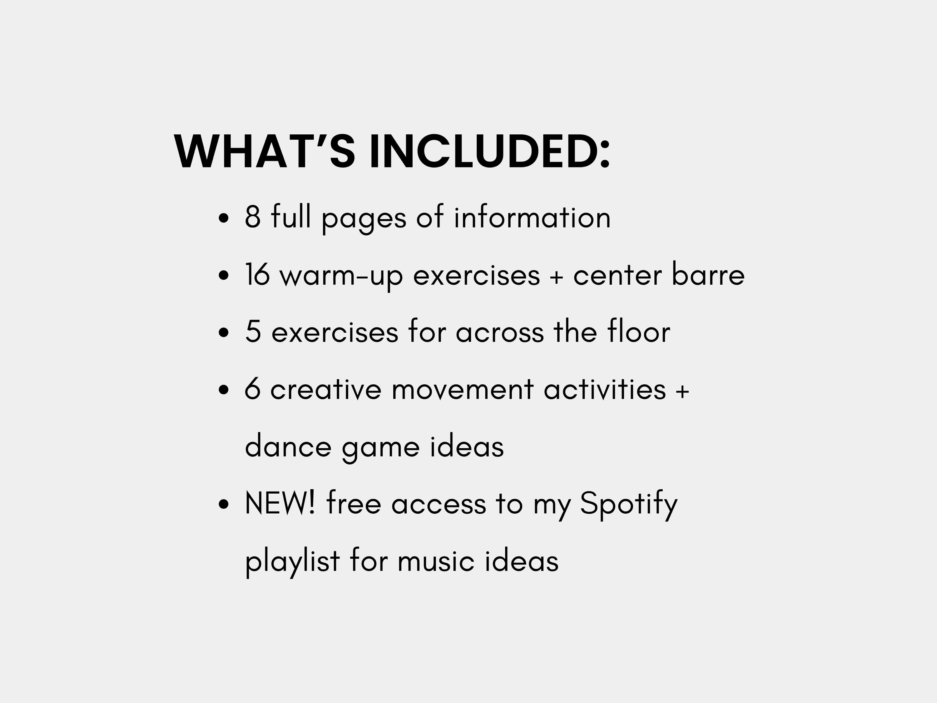 Preschool Ballet Curriculum: Dance Lesson Plan (PDF Download) - Etsy