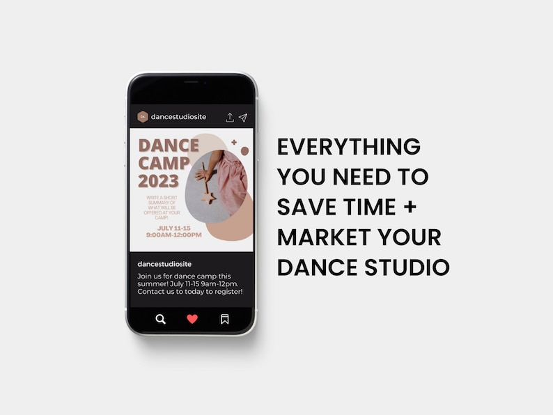 Dance Studio Social Media Templates: Canva Posts (digital Download) - Etsy
