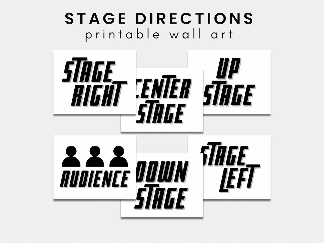 Stage Directions Printable Wall Art: Dance Studio Decor (digital ...