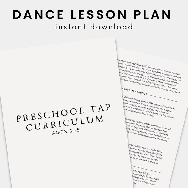 Dance Class Lesson Plans - Etsy